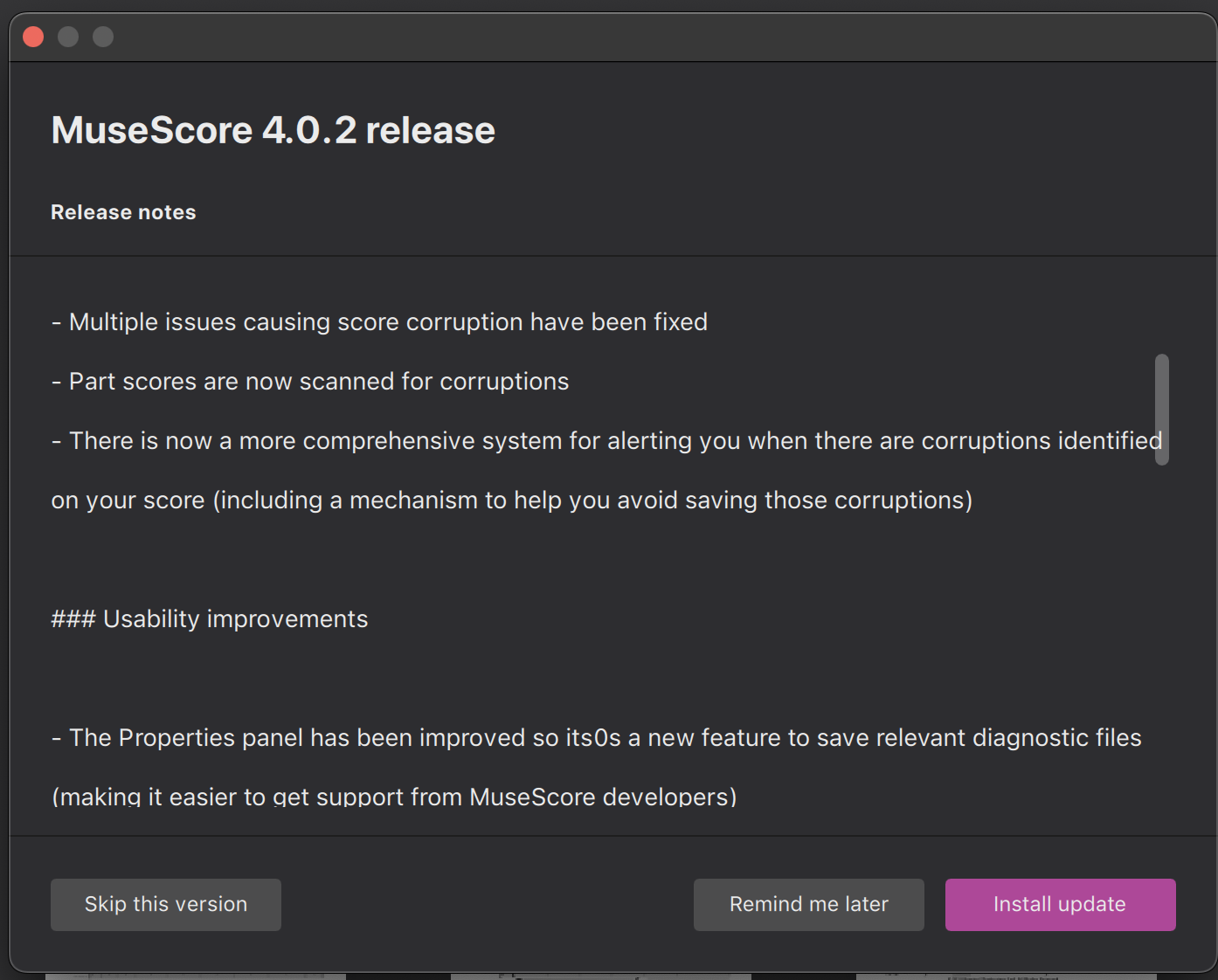 Update announcement popup (for new releases) has poor UX / UI · Issue #16774 · musescore ...