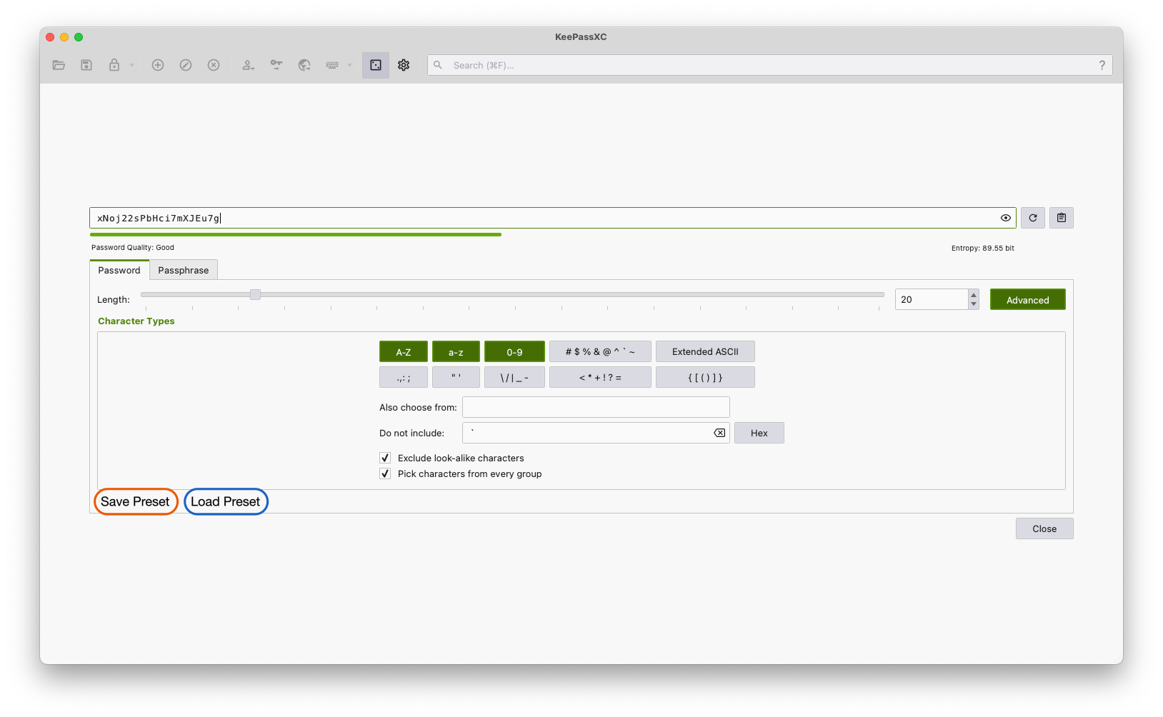 Password Generator Presets · Issue #7844 · keepassxreboot/keepassxc · GitHub