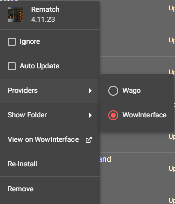 WoWUp is not updating add-on providers on add-on update or reinstall · Issue #1257 · WowUp/WowUp ...