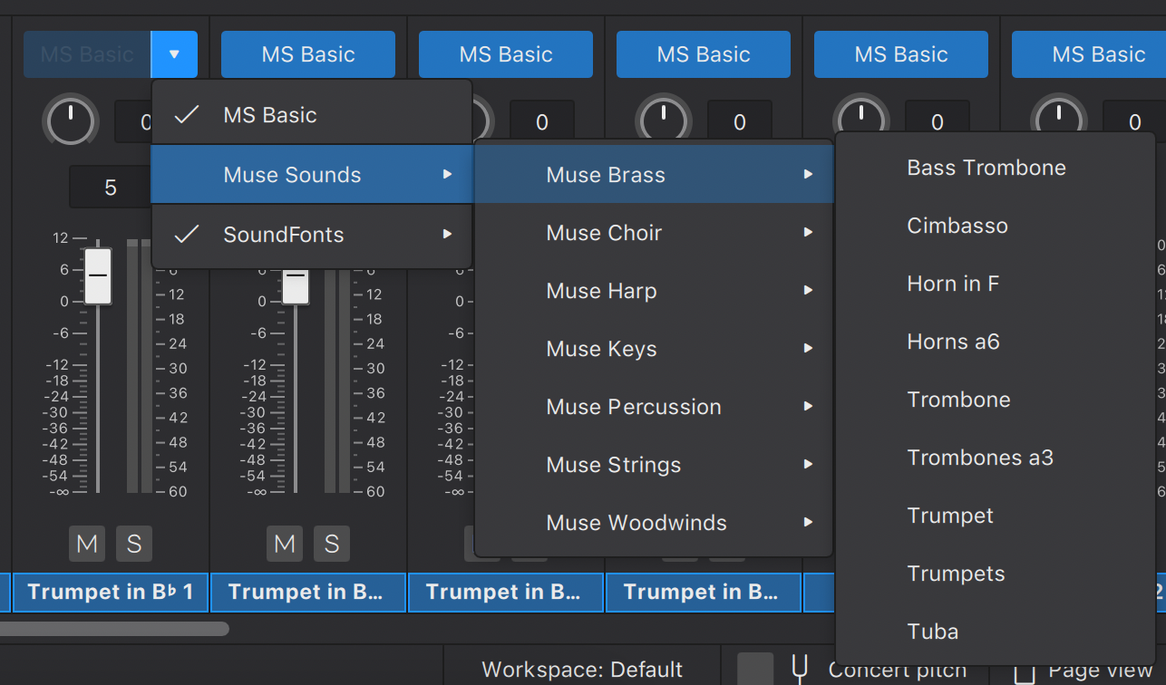 [MU4 Issue] Brass don't switch to Muse Sounds with the rest · Issue #14960 · musescore/MuseScore ...