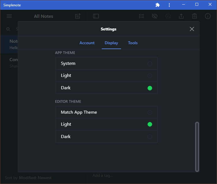 Light Mode for Editor Panel · Issue #2727 · Automattic/simplenote-electron · GitHub