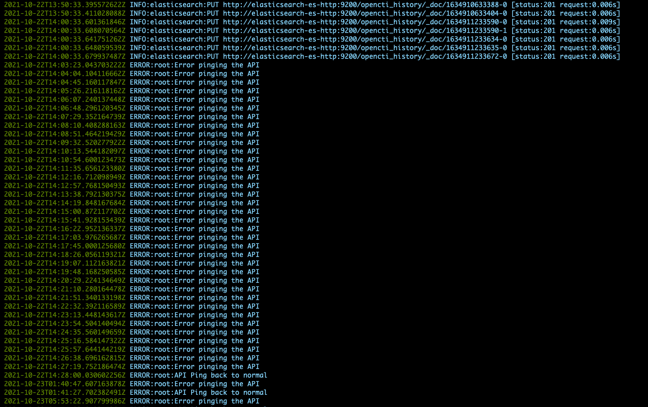 Error on history connector · Issue #1669 · OpenCTI-Platform/opencti ...