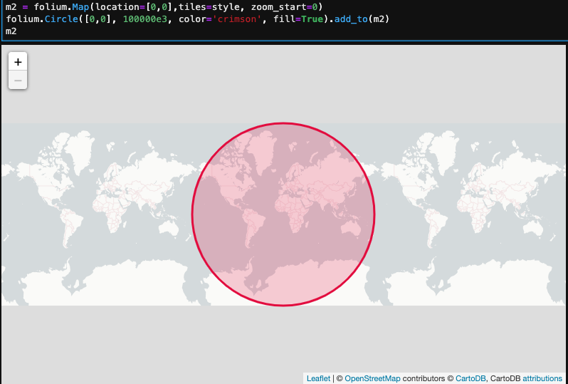 Circle object is not corrected for projects · Issue #1377 · python-visualization/folium · GitHub