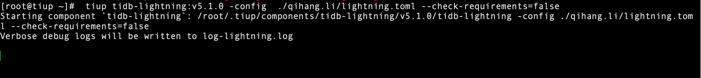 v1.5.1 - `tiup tidb-lightning:v5.1.0 -check-requirements` parameter support · Issue #1474 ...