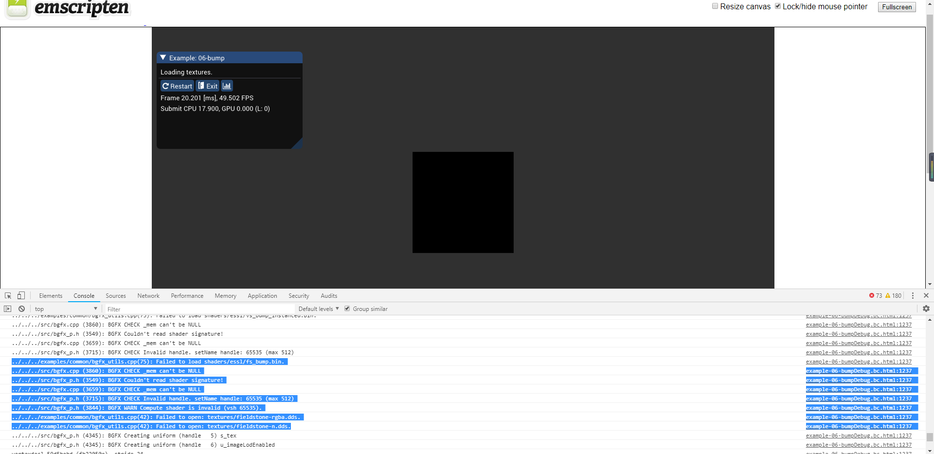 AsmJS example can't load runtime assets · Issue #1525 · bkaradzic/bgfx · GitHub