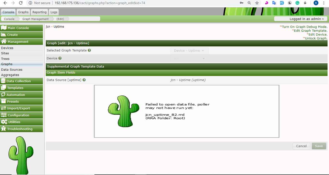 cacti graph not showing · Issue #2690 · Cacti/cacti · GitHub