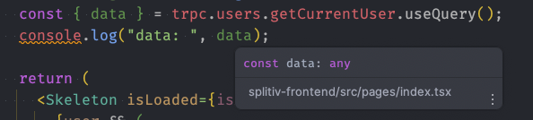 Data types on useQuery() · trpc trpc · Discussion #3380 · GitHub