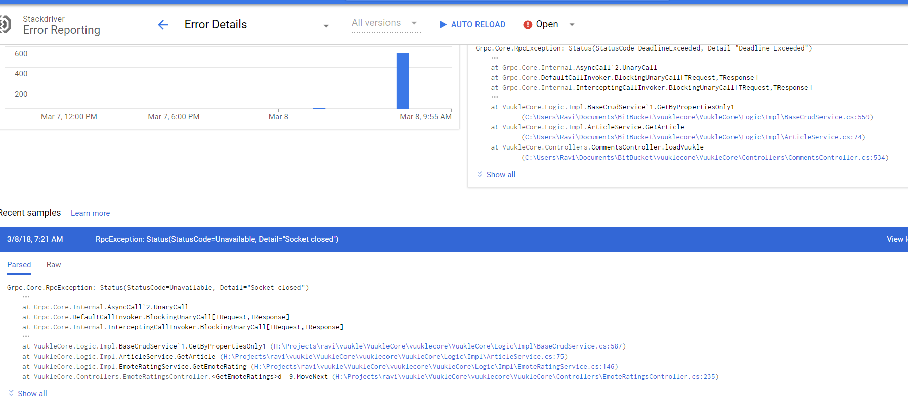Grpc.Core.RpcException: Status(StatusCode=Unauthenticated, Detail="Deadline Exceeded") ? · Issue ...