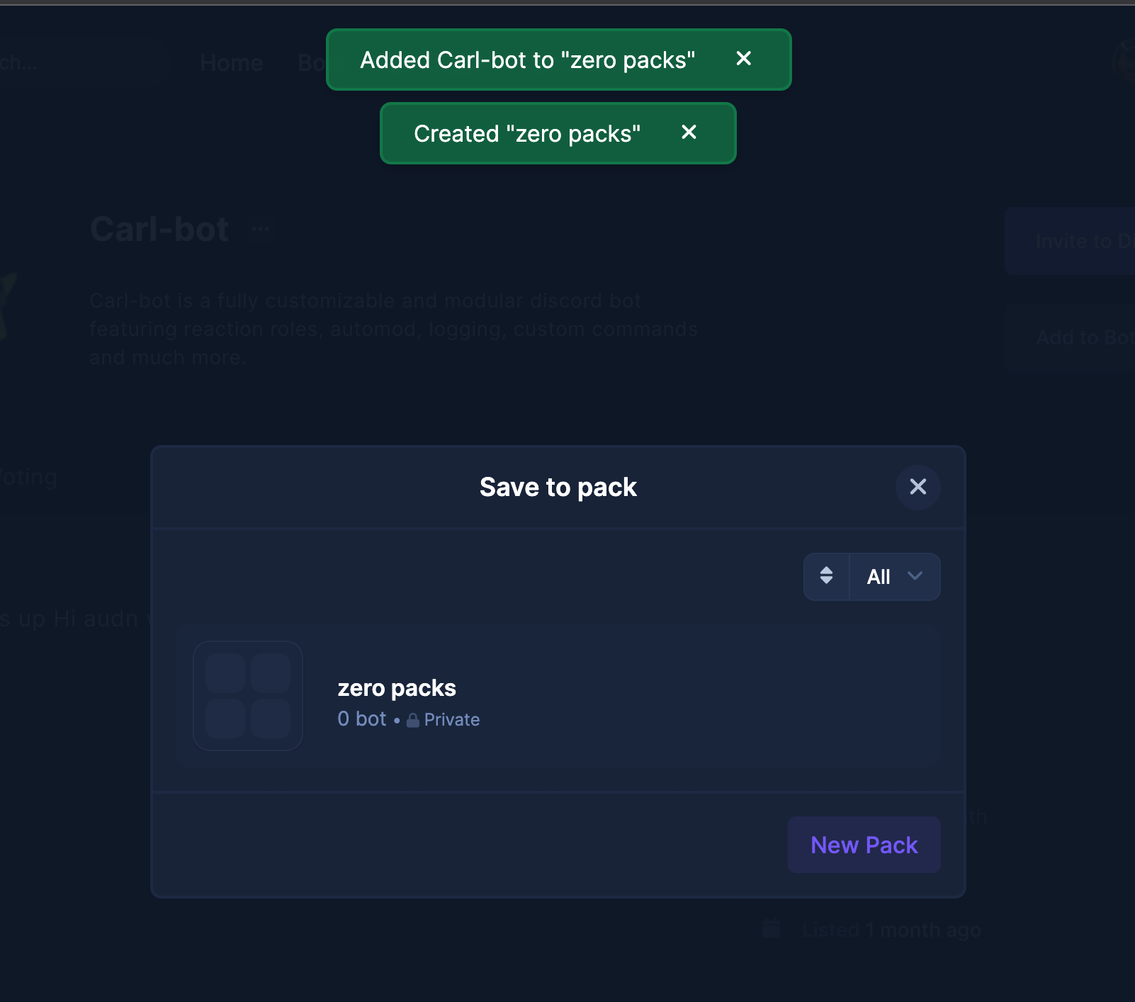[bug] if user has zero packs, making a new one wont trigger addBot() · Issue #119 · discordlist ...
