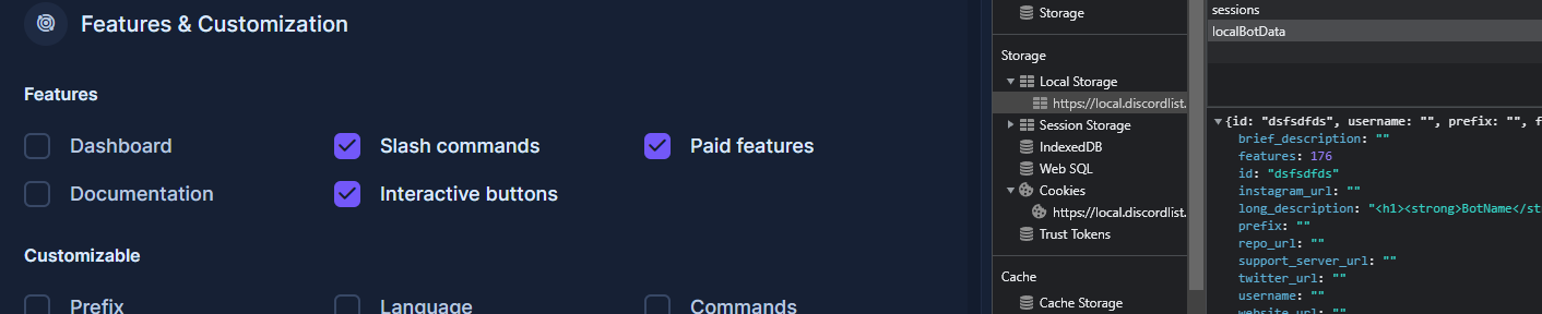 [bug] localstorage data when adding new bot · Issue #123 · discordlist-gg/beta-issues · GitHub