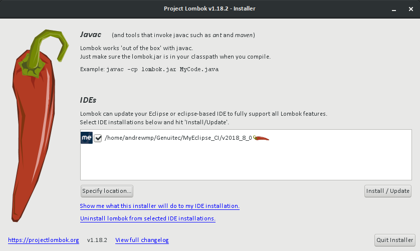 Lombok installer won't find target in MyEclipse 2018.2 installation · Issue #1849 ...