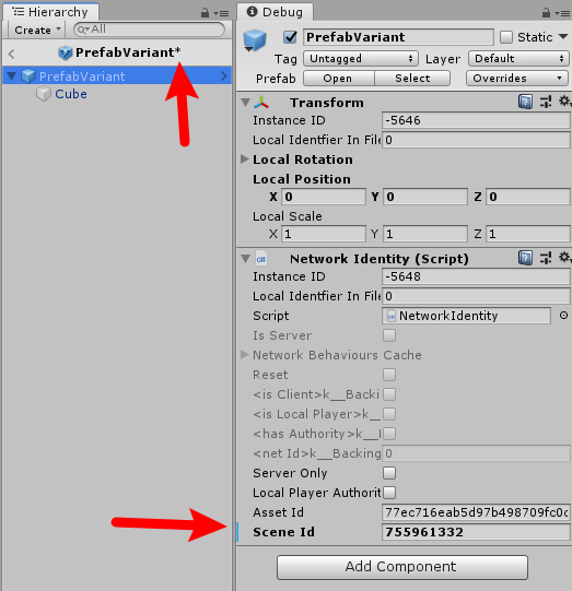 SceneId is not set to 0 in prefab variants · Issue #976 · vis2k/Mirror ...