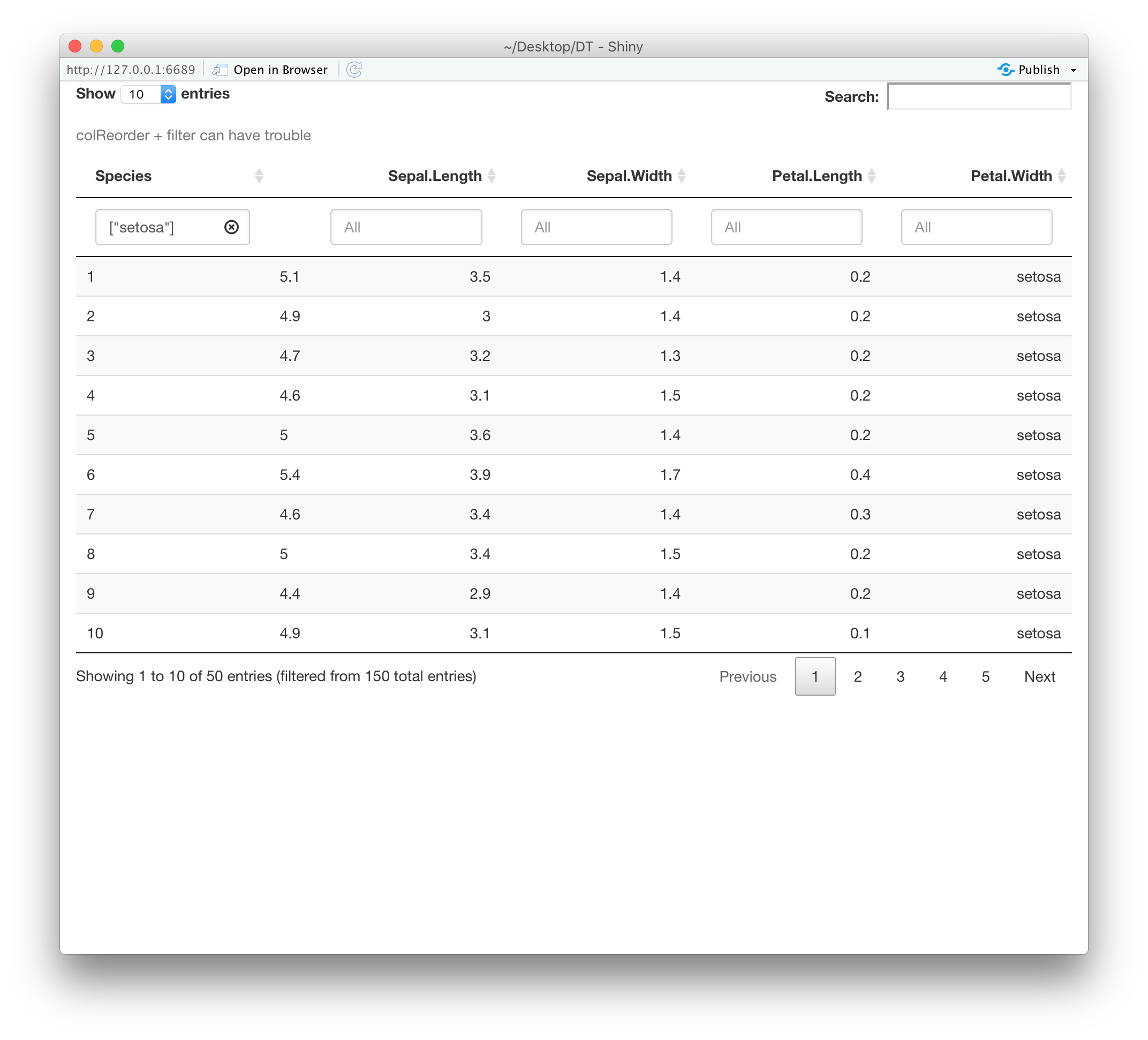 Filter + colReorder don't work together · Issue #531 · rstudio/DT · GitHub