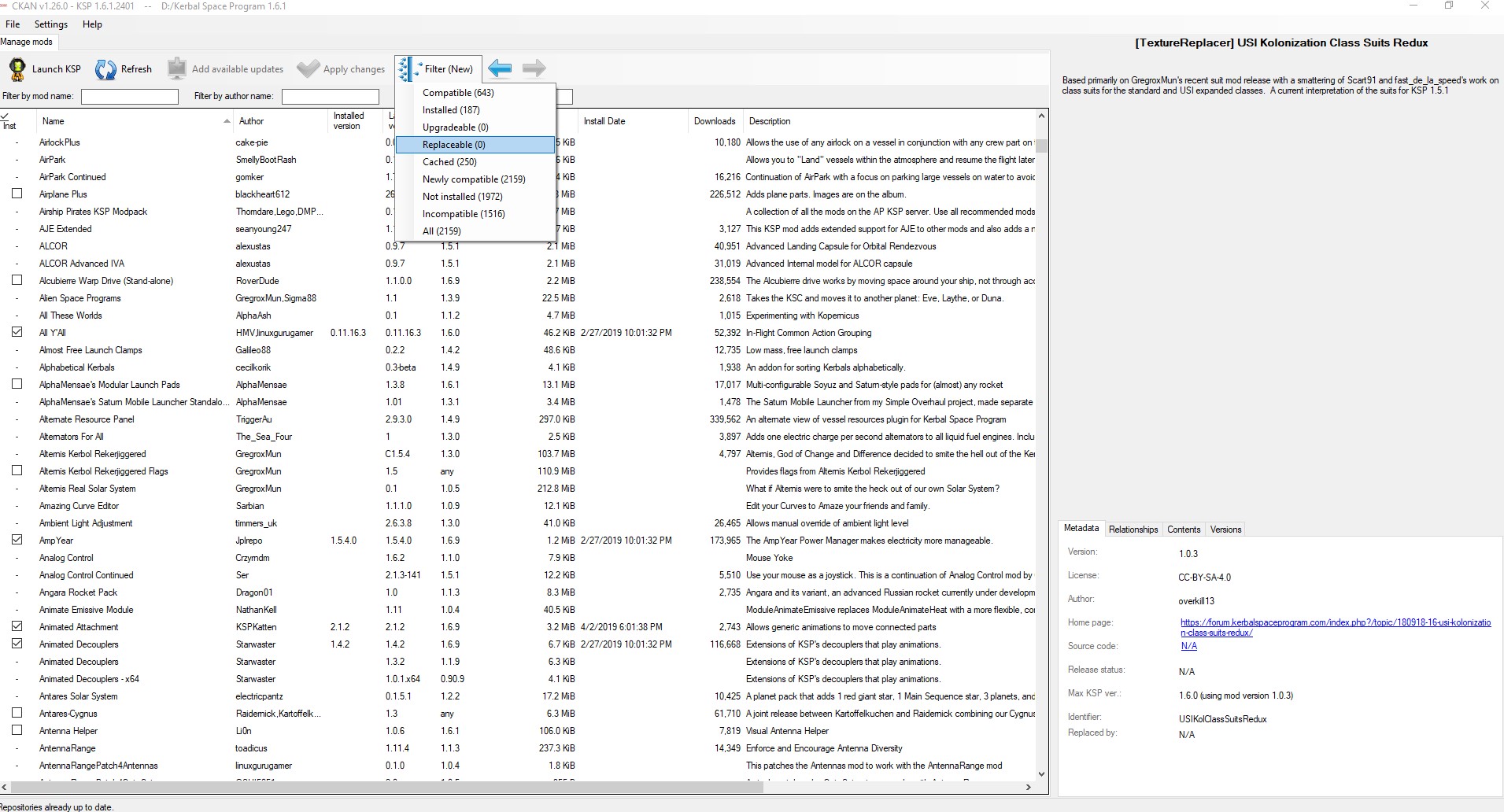 Newly Compatible shows all mods, not just those newly compatible ...