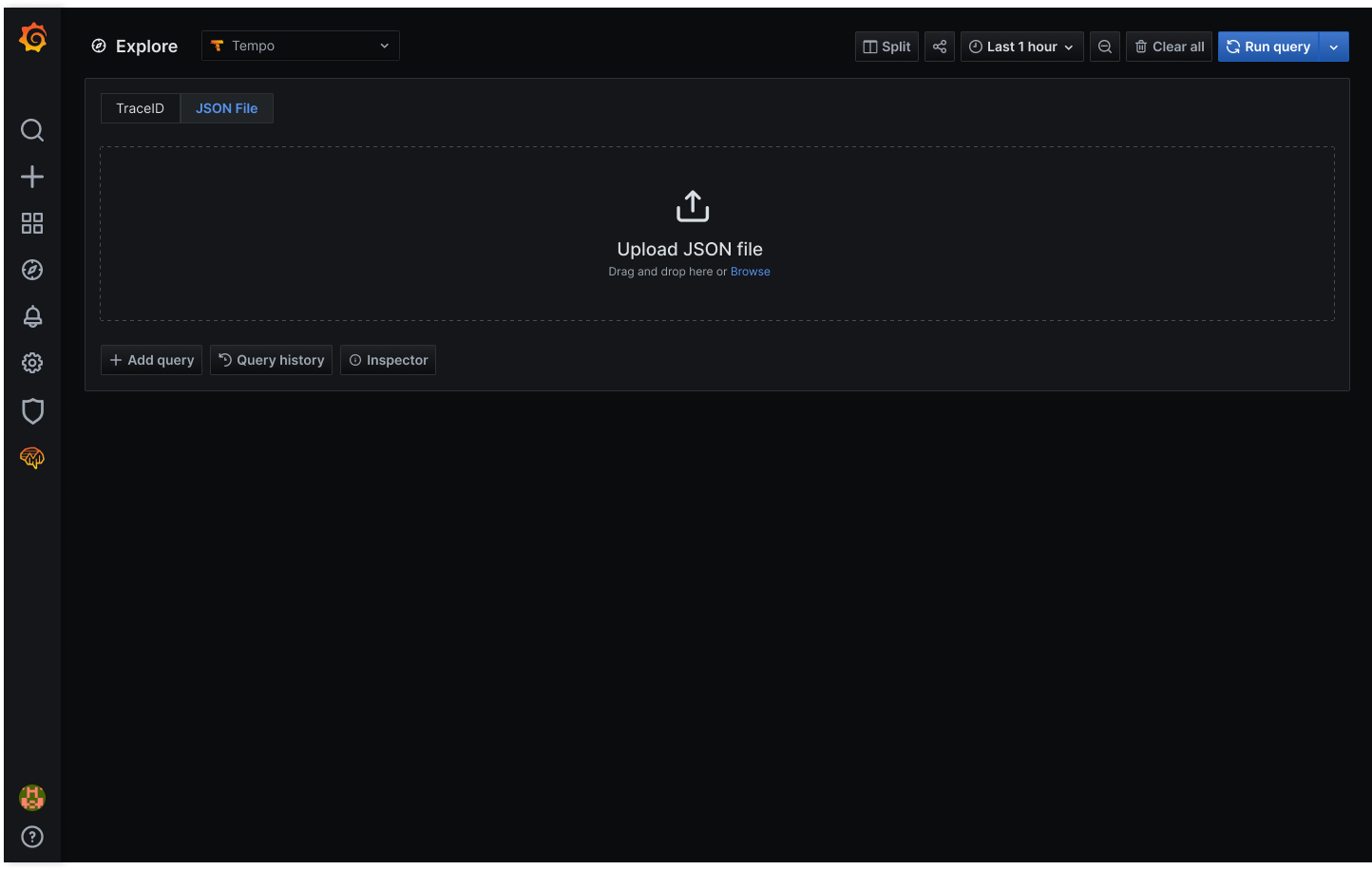 Tempo JSON file upload · Issue #33629 · grafana/grafana · GitHub