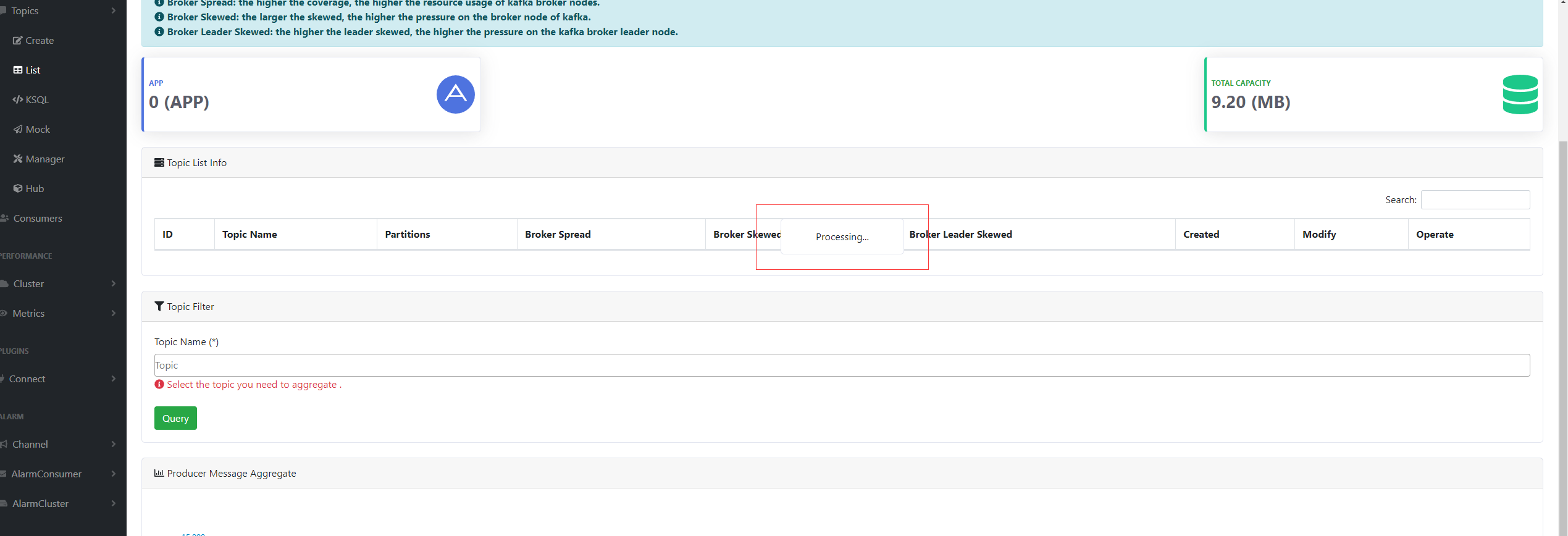 topic 显示一直在加载 · Issue #576 · smartloli/EFAK · GitHub
