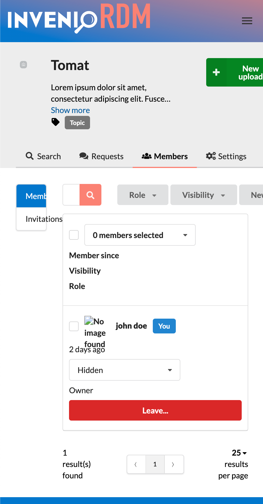 Community members tab contents not responsive · Issue #564 · inveniosoftware/invenio-communities ...