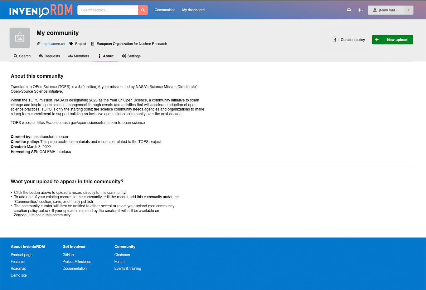 Design new details sections on community details page · Issue #867 · inveniosoftware/invenio ...