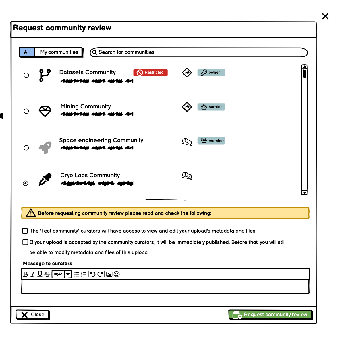 Landing page: record in multiple communities · Issue #2061 · inveniosoftware/invenio-app-rdm ...