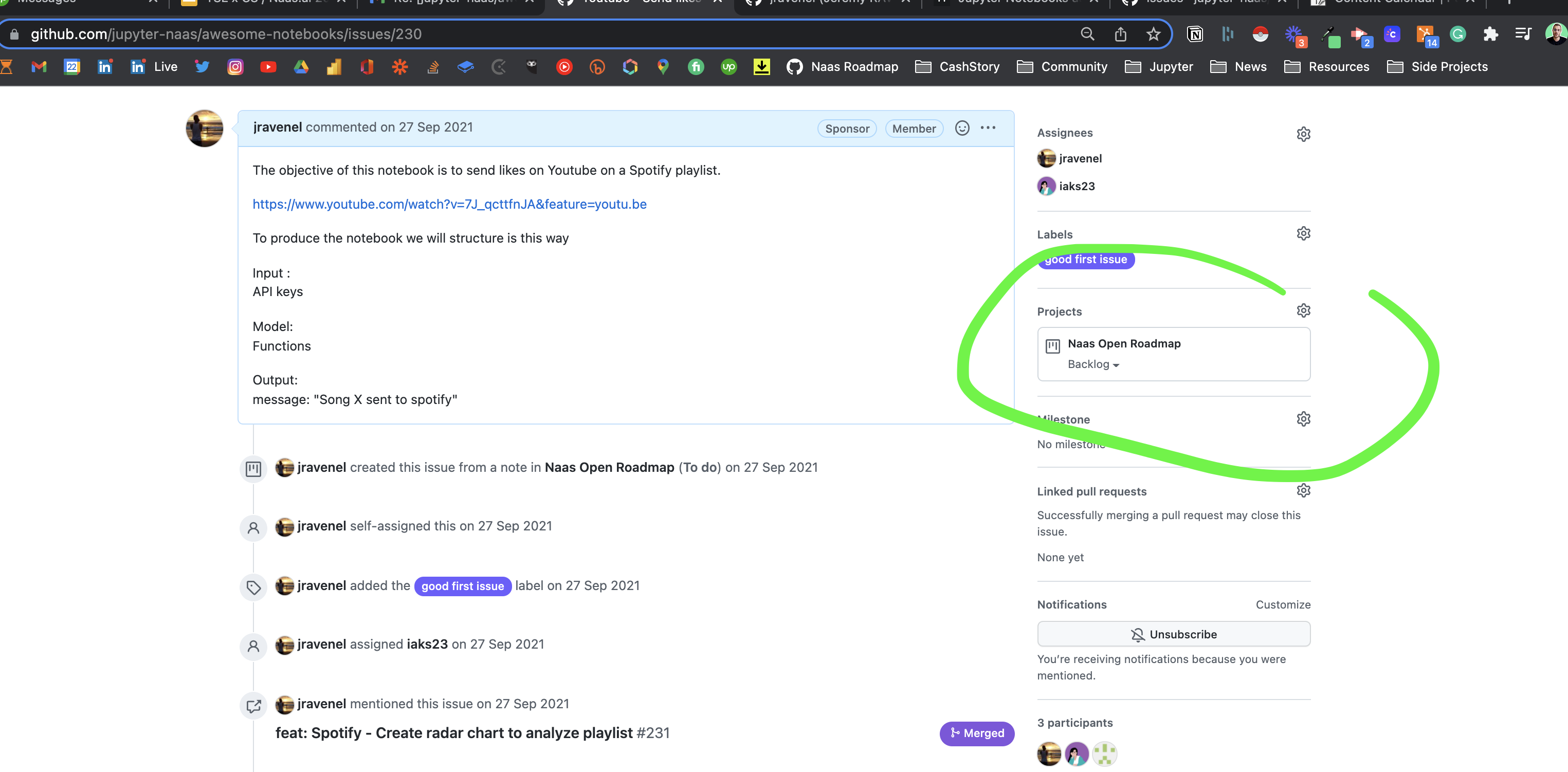 Youtube - Send likes videos to Spotify playlist · Issue #230 · jupyter-naas/awesome-notebooks ...