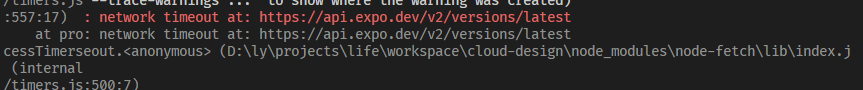 Network Timeout Error Occured Even If Executing Expo Start Offline With Expo 46 0