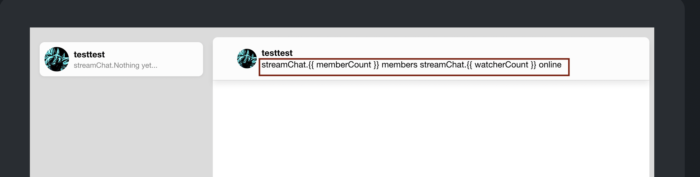 Not able show the members count and online member count and streamChat text is visible in the ...