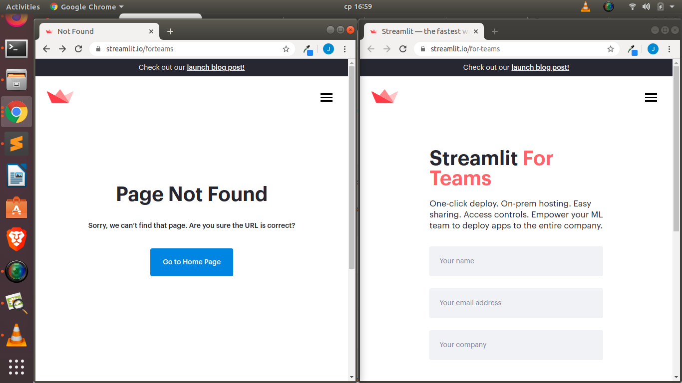 Page Not Found For Streamlit For Teams · Issue #941 · streamlit/streamlit · GitHub