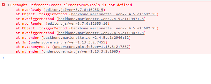 🐞 Bug report: Elementor doesn't load and throws several console errors after updating to 3.7 ...