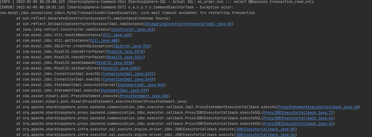 on proxy, in release application, do update, delete, add transaction sql operation will throw ...