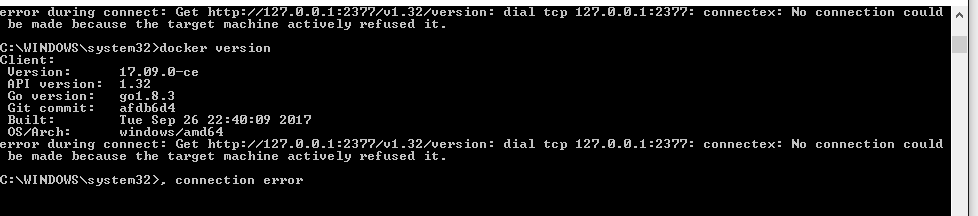 Version: 17.09.0-ce cannot run any docker command throws connection error · Issue #1163 · docker ...