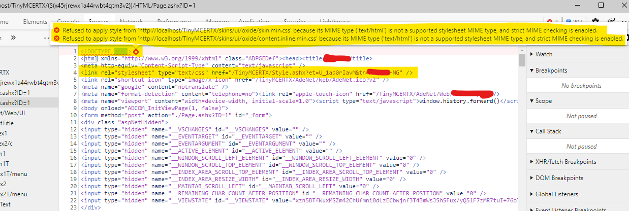 While run the tinyMCE in browser in console its shown error · Issue ...