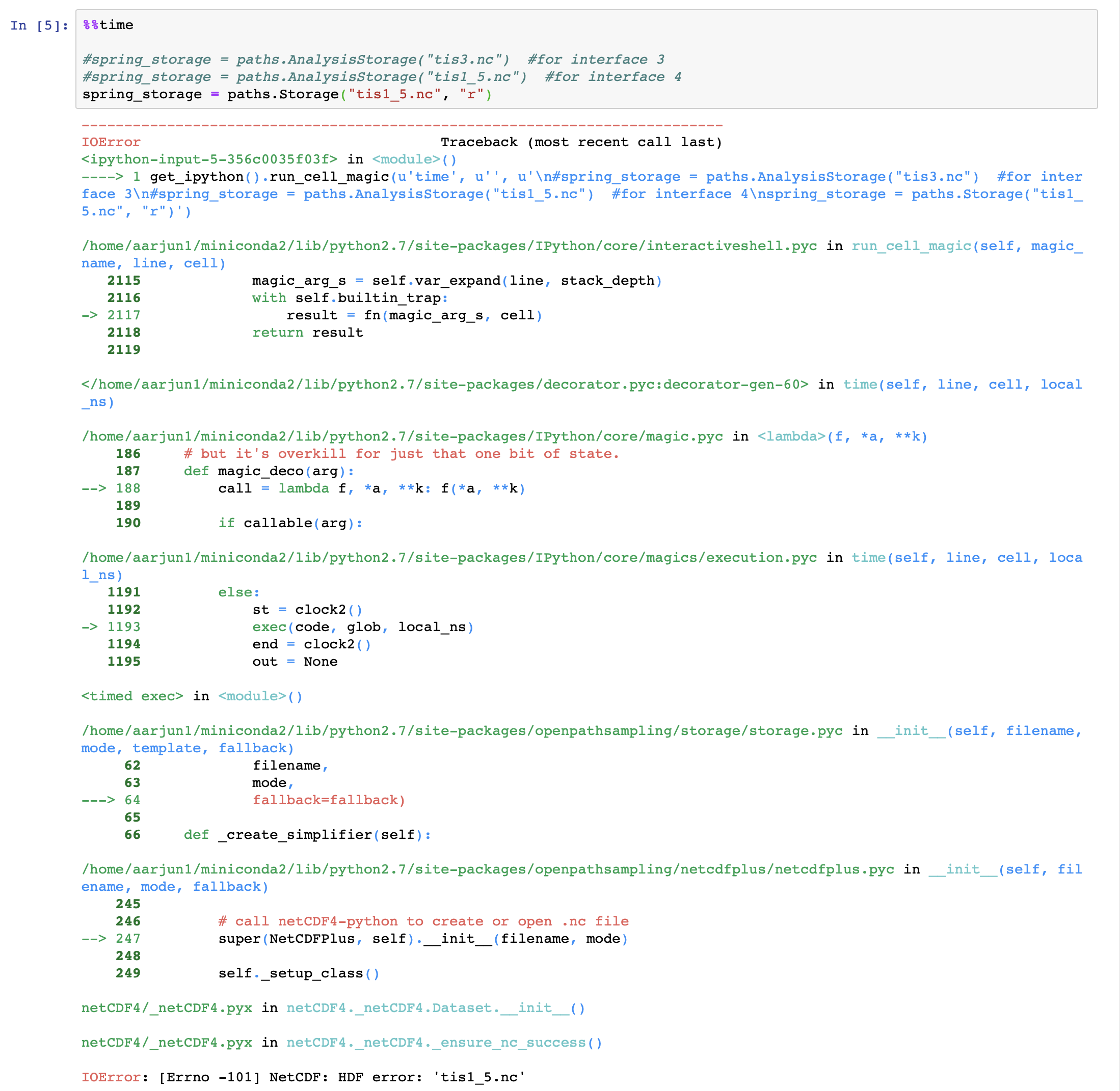 NetCDF error when loading in a storage of a running simulation · Issue ...