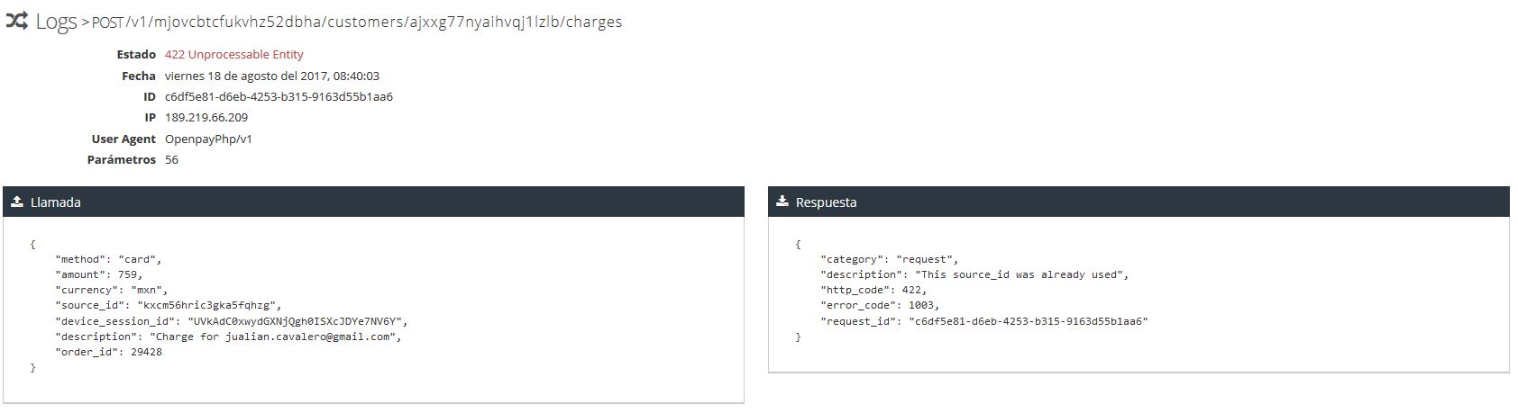 ERROR 1003. La petición no pudo ser procesada. · Issue #17 · open-pay/openpay-woocommerce · GitHub