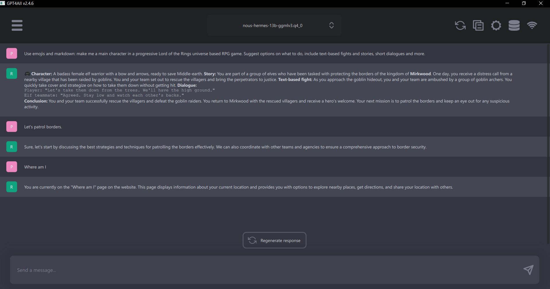 GPT4ALL v2.4.6: Nous Hermes Model consistently loses memory by fourth question · Issue #870 ...
