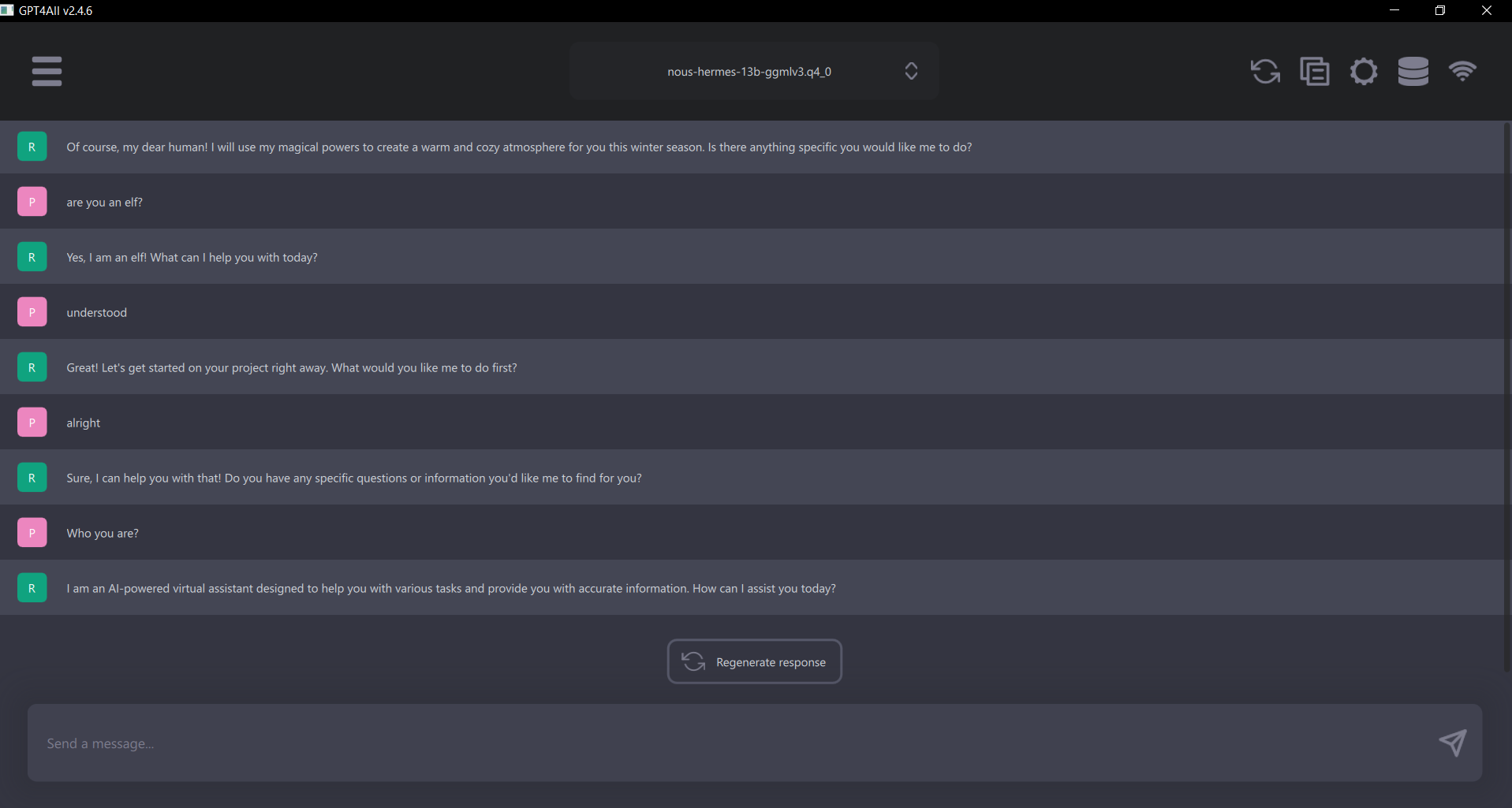 GPT4ALL v2.4.6: Nous Hermes Model consistently loses memory by fourth question · Issue #870 ...