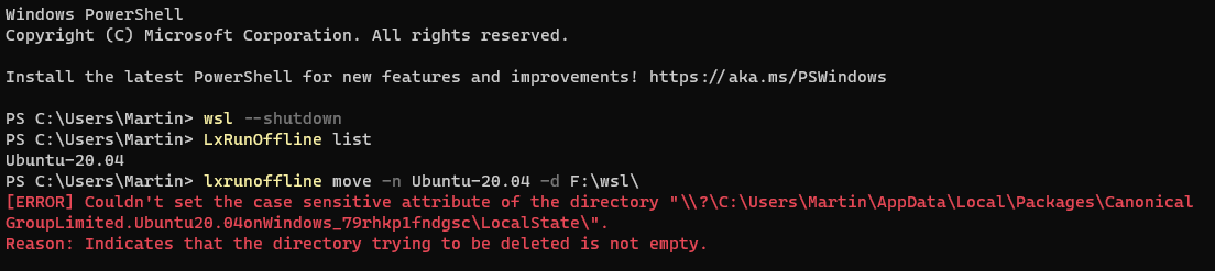 "Directory not empty" error when reading existing distros · Issue #150 · DDoSolitary ...