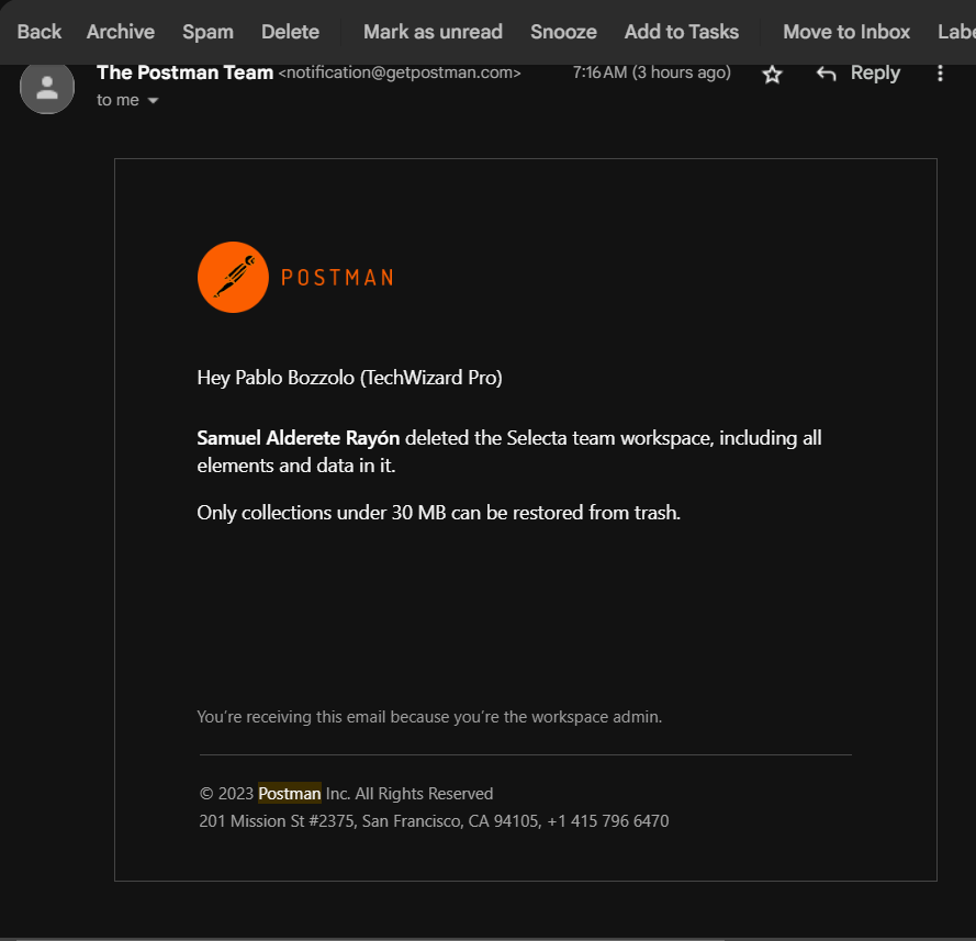 Several workspaces were deleted by someone who has limited access to one of them. · Issue #12468 ...