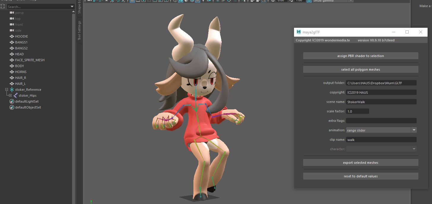 Skinning error with single hierachy character · Issue #75 · iimachines/Maya2glTF · GitHub