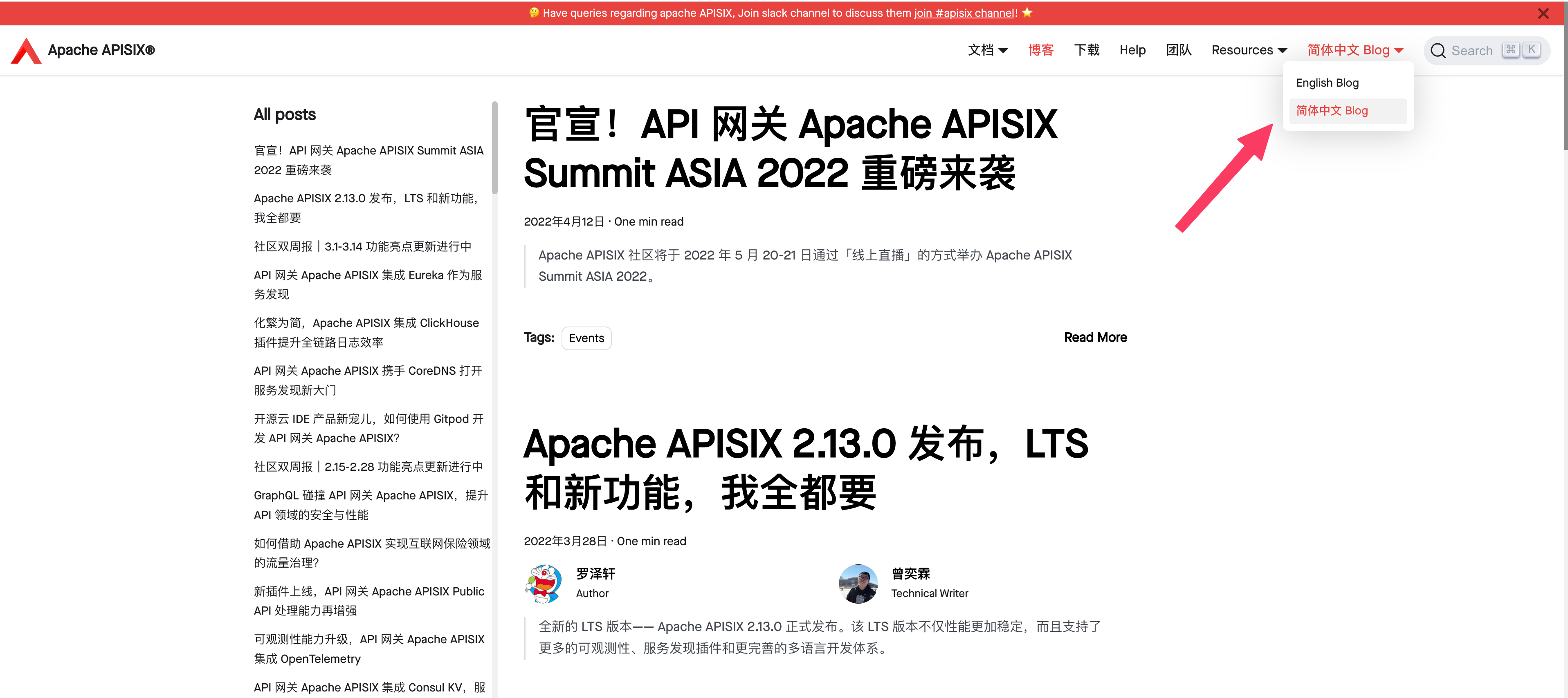 [Site]: language switcher is wired on Blog related pages. · Issue #1041 · apache/apisix-website ...