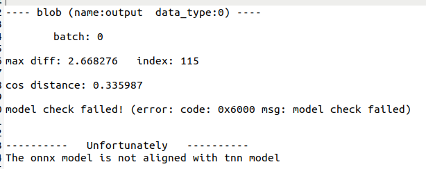 onnx转TNN的过程中model_check没过 · Issue #1845 · Tencent/TNN · GitHub