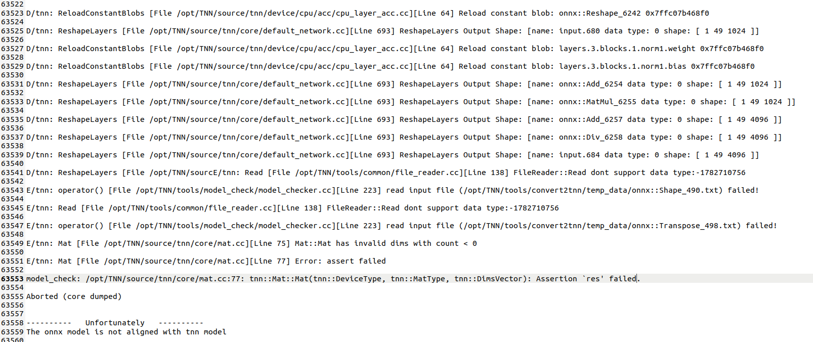 Onnx转tnn的过程中modelcheck没过 · Issue 1845 · Tencenttnn · Github 