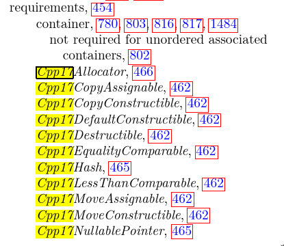 Inconsistent indexing of Cpp17 requirements · Issue #3547 · cplusplus/draft · GitHub