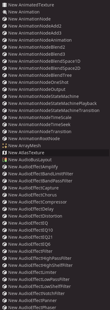 Use Create New Resource menu instead of a long list when creating a new custom resource · Issue ...