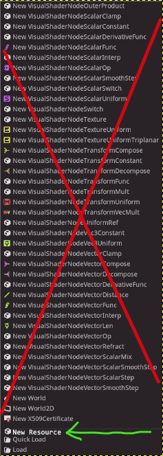 Use Create New Resource menu instead of a long list when creating a new custom resource · Issue ...