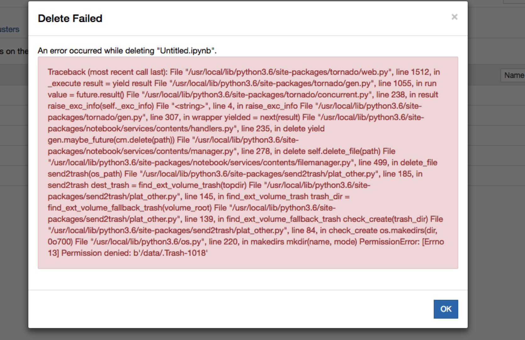 Delete Faild · Issue 1741 · Jupyterhubjupyterhub · Github