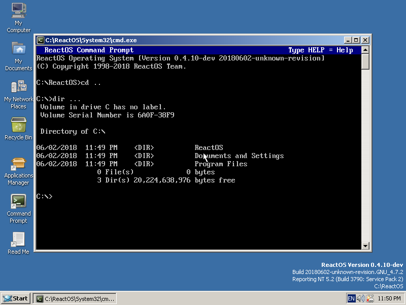[CMD] Fix 'DIR .' and 'DIR ..' behavior by katahiromz · Pull Request #592 · reactos/reactos · GitHub