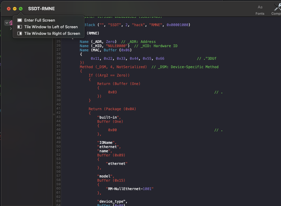 cosmetics issue in MaciASL · Issue #1572 · acidanthera/bugtracker · GitHub