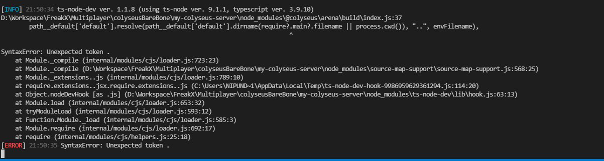 Unable to start the starter code on windows · Issue #457 · colyseus/colyseus · GitHub