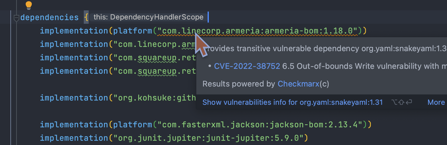 Update snakeyaml dependency · Issue #4447 · line/armeria · GitHub