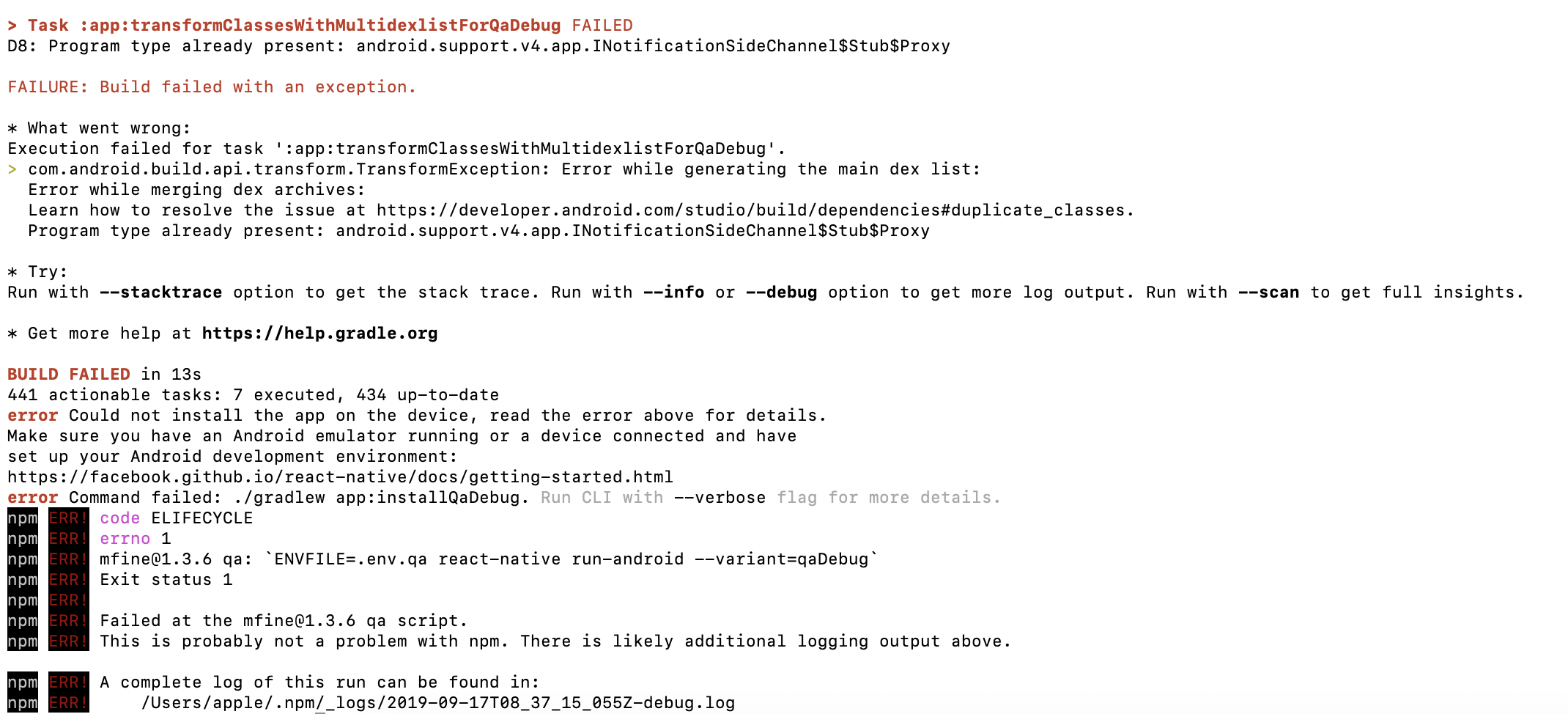 Not able to build RN project after installing react-native-google-fit. · Issue #122 ...